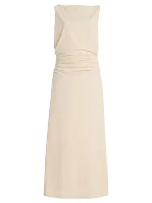 Significant Other Shelby Ruched Jersey Maxi Dress - Ivory