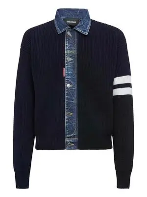 Dsquared2 Panelled Jumper - Blue
