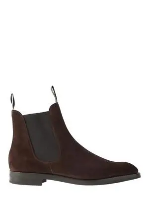EDWARD GREEN Newmarket Suede Chelsea Boots - Brown