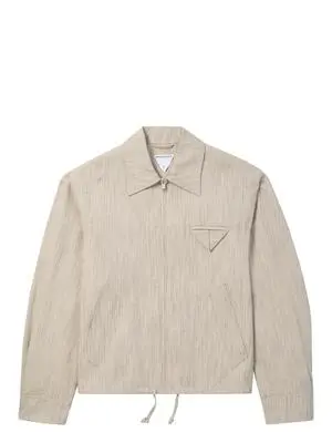 Bottega Veneta Woven Jacket Neutrals
