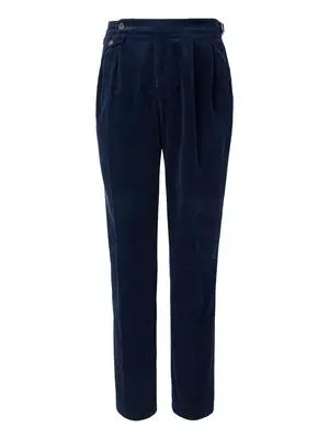 Brunello Cucinelli Straight-leg Cotton-corduroy Trousers - Blue