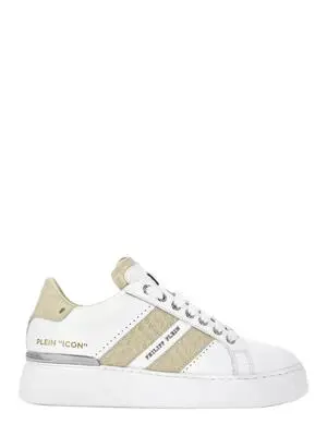 Philipp Plein Leather Platform Sneakers - White