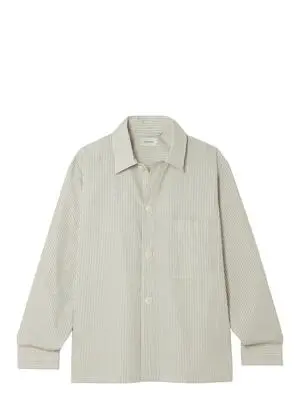 LEMAIRE Striped Cotton-poplin Shirt - White