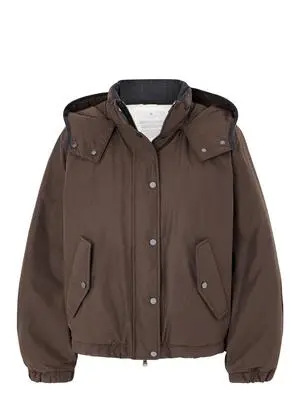 Brunello Cucinelli Hooded Down Jacket - Brown