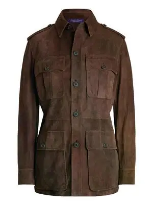 Ralph Lauren Suede Military Jacket - Brown