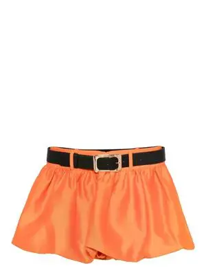 SELF-PORTRAIT Satin Mini Skirt - Orange