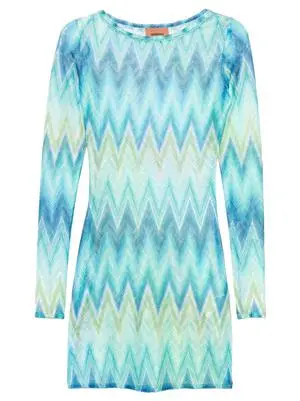 Missoni Zigzag-woven Mini Dress - Blue