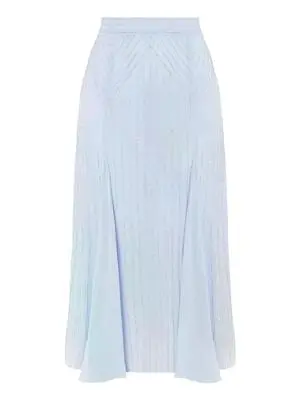 TEMPERLEY LONDON Beaded Pleated Midi Skirt - Blue