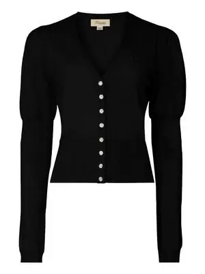 TEMPERLEY LONDON Puff-sleeve Cardigan - Black