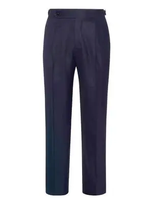 Brunello Cucinelli Pleat-detail Tuxedo Trousers - Blue