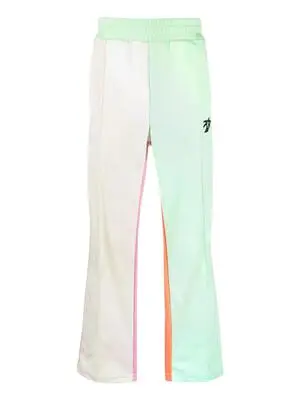 Palm Angels Logo-print Colourblock Track Pants - Green