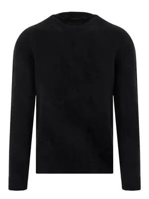 ROBERTO COLLINA Crew-neck Merino Jumper - Black