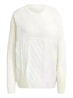 Adidas Cable-knit Pullover Sweater - White