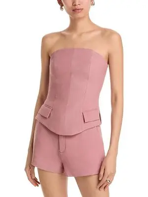 NONCHALANT LABEL Georgia Bustier Top - Mauve