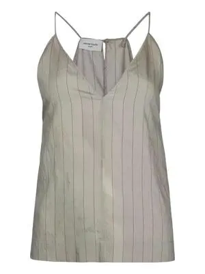 Jacob Cohen Striped V-neck Blouse - Grey
