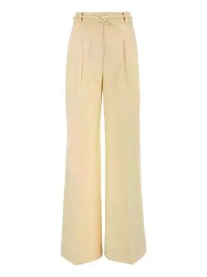 Zimmermann High-waisted Pleated Trousers - Yellow