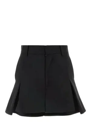 Sacai Pleated Mini Skirt - Black