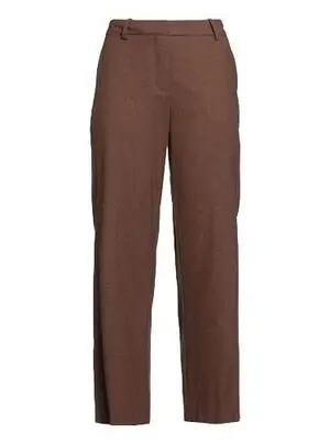 ALYSI Straight-leg Flannel Pants - Brown