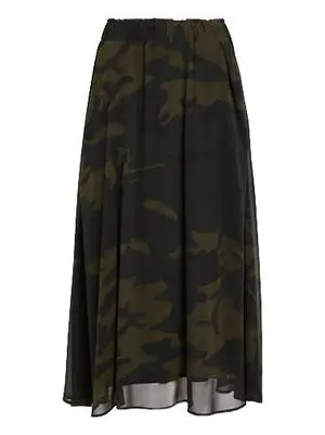 SHIRTAPORTER Crepe Midi Skirt - Green