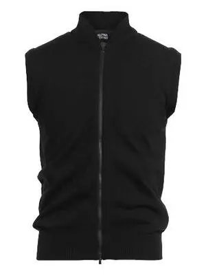 Alpha Studio ALPHA STUDIO Merino Wool Sleeveless Zip-Up Cardigan Black