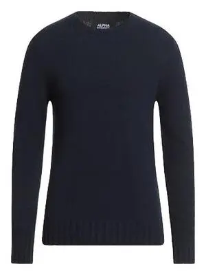 Alpha Studio Sweater In Wool, Viscose, Polyamide, And Cashmere - Blue