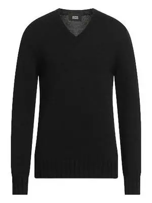 Alpha Studio Sweater In Wool, Viscose, Polyamide, And Cashmere - Black