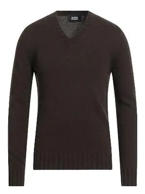 Alpha Studio Sweater In Wool, Viscose, Polyamide, And Cashmere - Brown