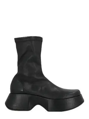 VIC MATIE Leather Ankle Boots - Black