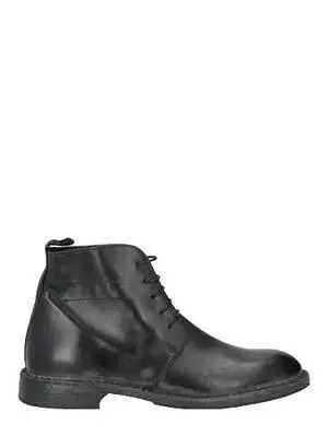Moma Lace-Up Ankle Boots Black