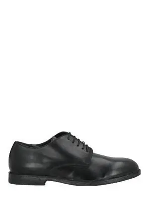 Moma Dark Calfskin Lace-up Derby Shoes - Black