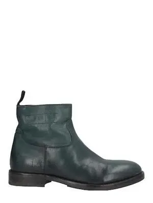 Moma Leather Ankle Boots - Green