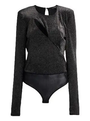 Patrizia Pepe Bodysuit In Polyester And Elastane - Black