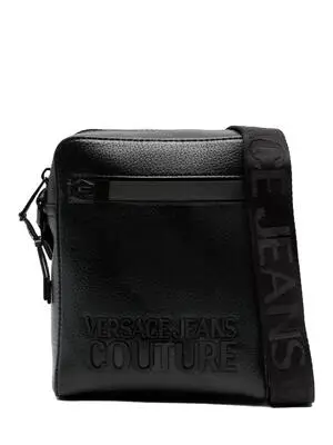 Versace Logo-lettering Crossbody Bag - Black