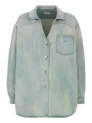 1989 STUDIO Stone-wash Denim Shirt - Blue