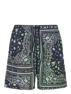 Fendi Floral-print Swim Shorts - Blue