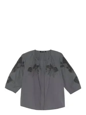 LUISA CERANO Cotton Blouse - Grey