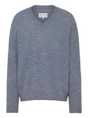MAISON MARGIELA V-neck Pullover - Blue