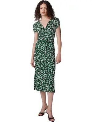 Diane Von Furstenberg Charlotte Dress - Berries Indian Green