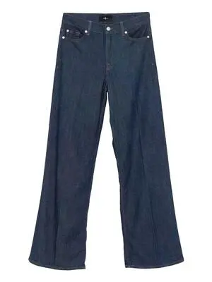 7 For All Mankind Five-pocket Straight Leg Jeans - Blue