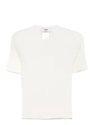 Fendi Silk-Cotton Blend T-Shirt F08qq