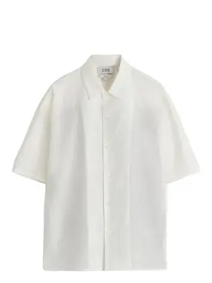 Cos Relaxed Short-sleeved Printed Resort Shirt - White