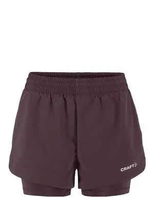 CRAFT Adv Essence 2-in-1 Training Shorts - Dark Plum