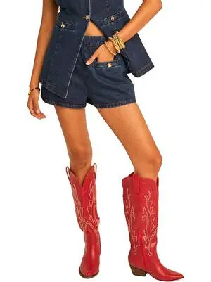 Endless Rose Welt Pocket Shorts - Denim