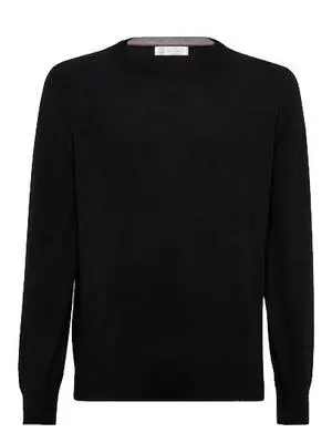Brunello Cucinelli Cashmere Crew-neck Sweater - Black