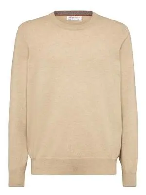 Brunello Cucinelli Cashmere Crew-Neck Sweater Brown