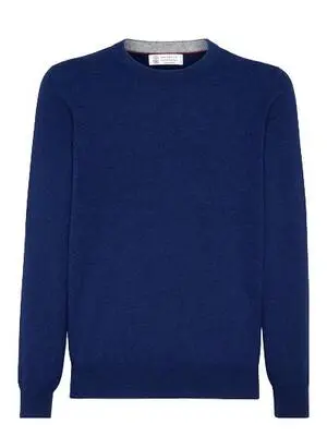 Brunello Cucinelli Cashmere Crew-neck Sweater - Sapphire