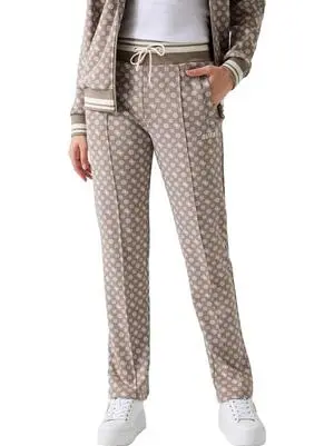 Guess Aggie Straight Leg Pants - Brown