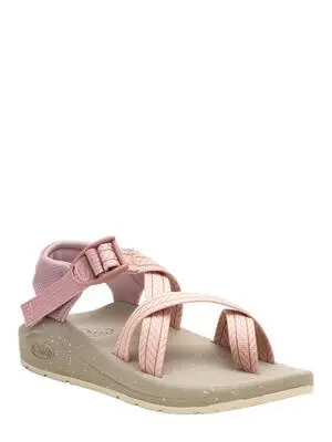 CHACO Cushz Toe Loop Sandal Frond Pink