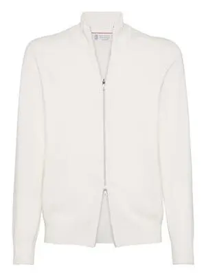 Brunello Cucinelli Zip-front Cashmere Cardigan - Panama