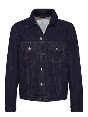 Brunello Cucinelli Four-pocket Denim Jacket - Dark Denim
